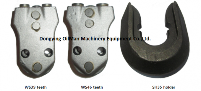 WS39 Flat Casing Kennametal Auger Teeth HRC 55-58 tungsten carbide tip