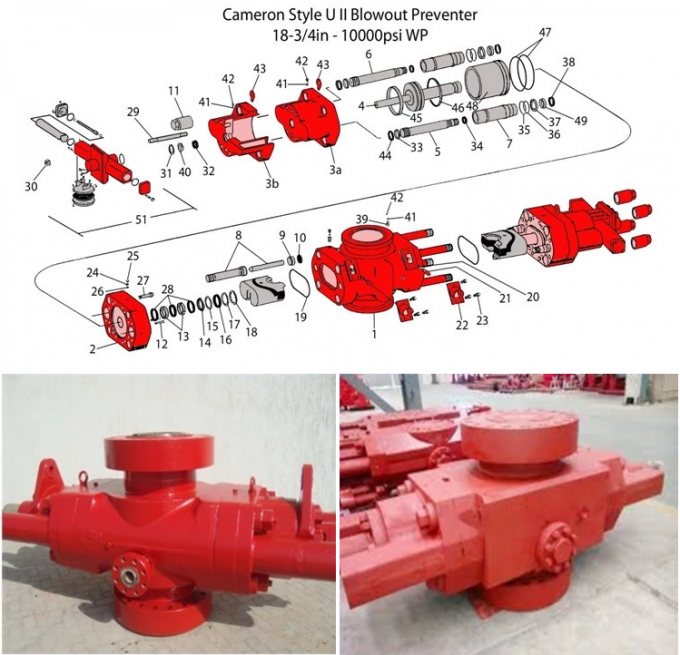 13 5/8'' 5000 Psi Ram Type Bop Cameron Shaffer Hydril Type