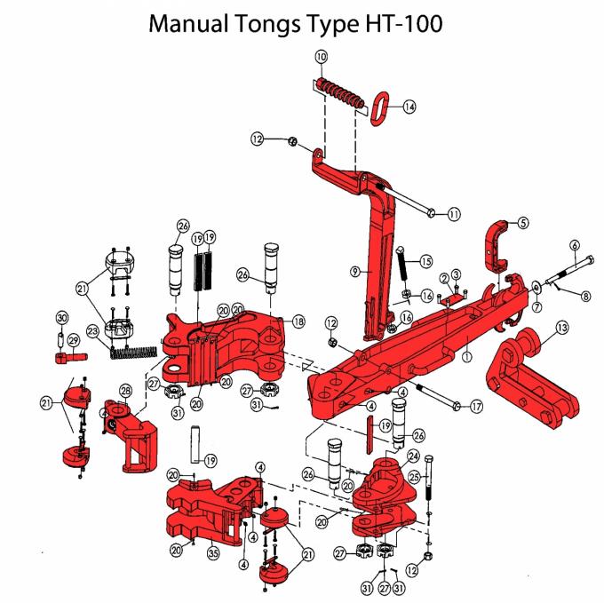 BVM Rotary Casing Drilling Handling Tools HT35 HT65 HT100 Manual Tongs