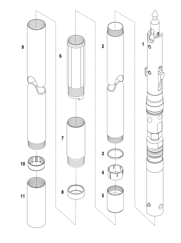 BQ NQ HQ PQ NQ3 HQ3 Wireline Core Barrel For Double / Triple Tube ...