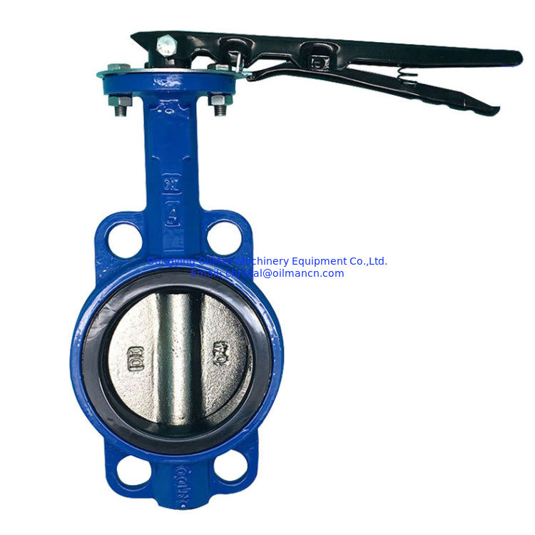 Ductile Iron Manual Handle Butterfly Valve PN10/16 10/16/25K Wafer Soft ...