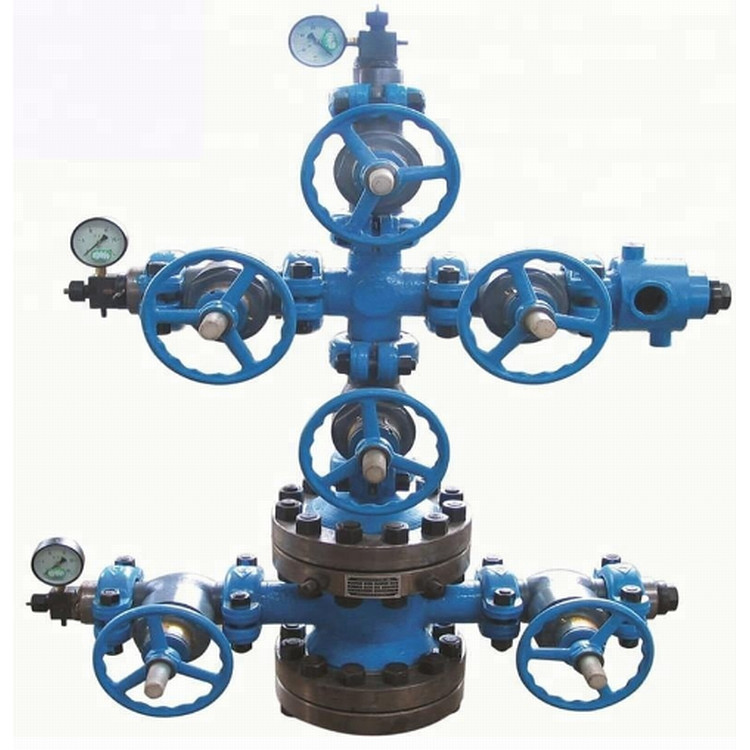 Oil Production Wellhead Christmas Tree X-Mass Tree With Tubing Head And ...