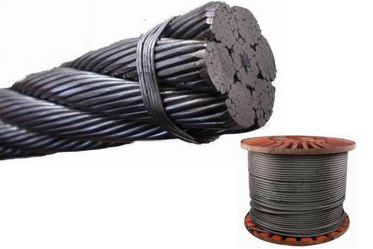6×19 Ungalvanized Steel Wire Rope API 9A FC/IWRC Oil Drilling