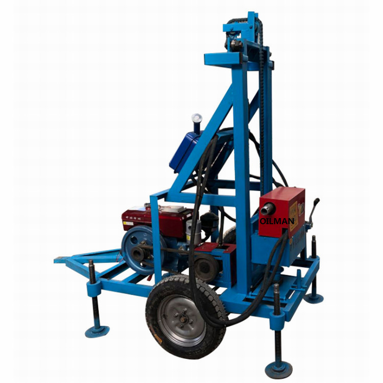 Portable Hydraulic Borehole Drilling Rig Machine For Water Well 100m Deep